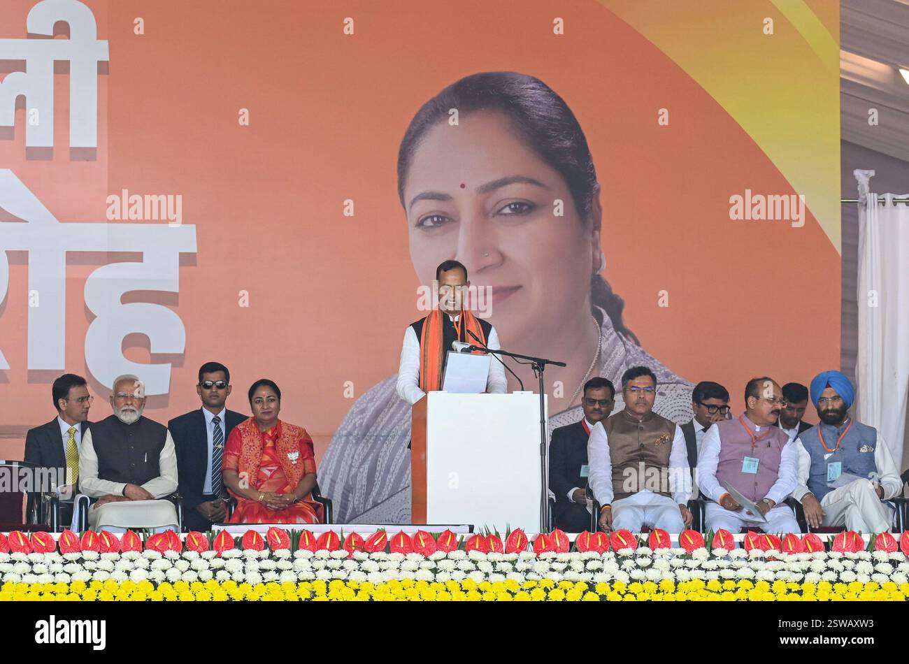 New Delhi, India. 20th Feb, 2025. NEW DELHI, INDIA - FEBRUARY 20: BJP ...