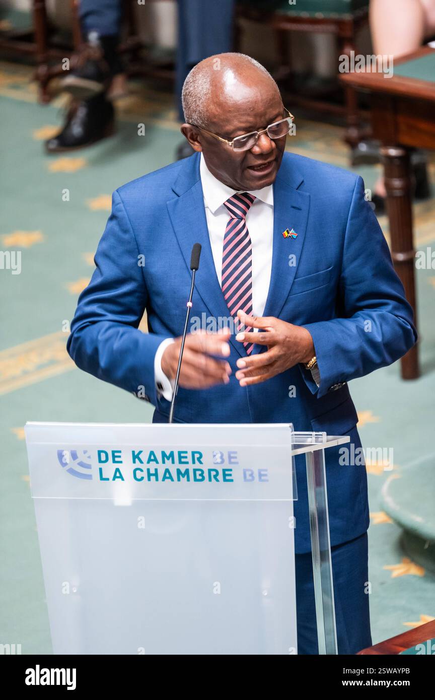 Pierre Kompany Les EngagÃ s at the plenary session of the Chamber at ...