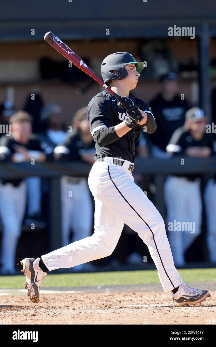 Right fielder Henry Zenor (44) of the USC Upstate Spartans at bat in a ...