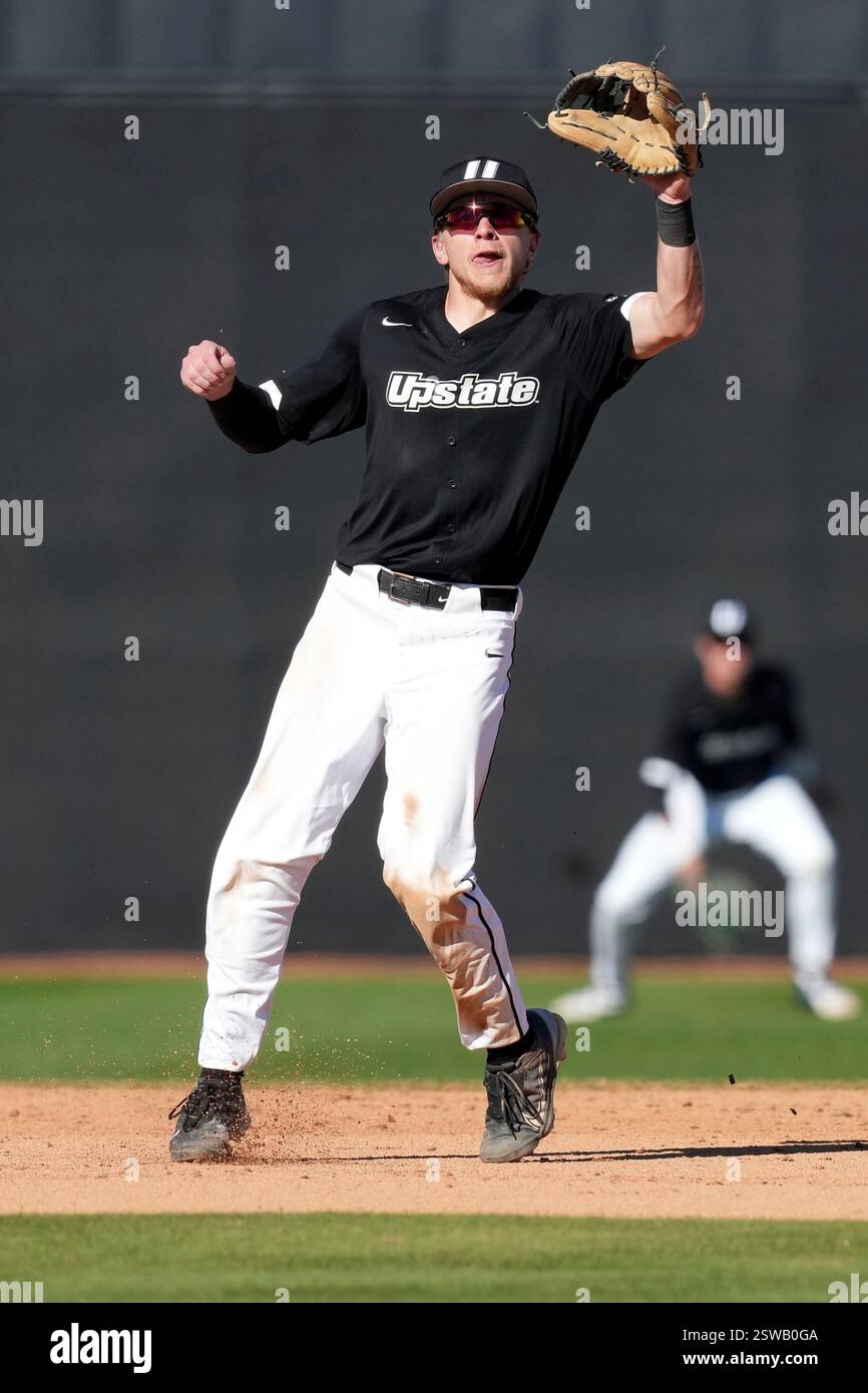 Second baseman Alex Ritzer (5) of the USC Upstate Spartans plays ...