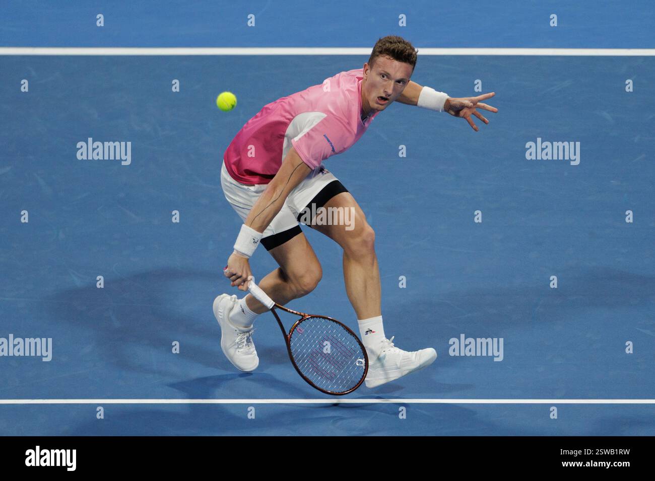 Doha, Qatar. 20th Feb, 2025. Jiri Lehecka of Czech Republic during the ...