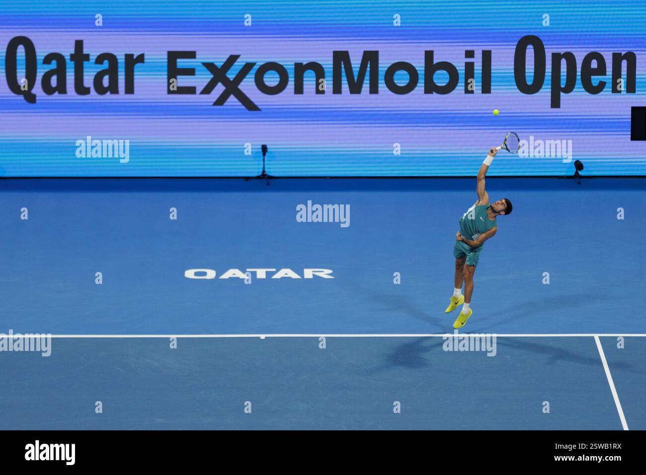 Doha, Qatar. 20th Feb, 2025. Carlos Alcaraz of Spain during the 2025 ...