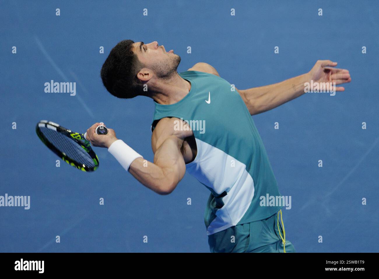 Doha, Qatar. 20th Feb, 2025. Carlos Alcaraz of Spain during the 2025 ...
