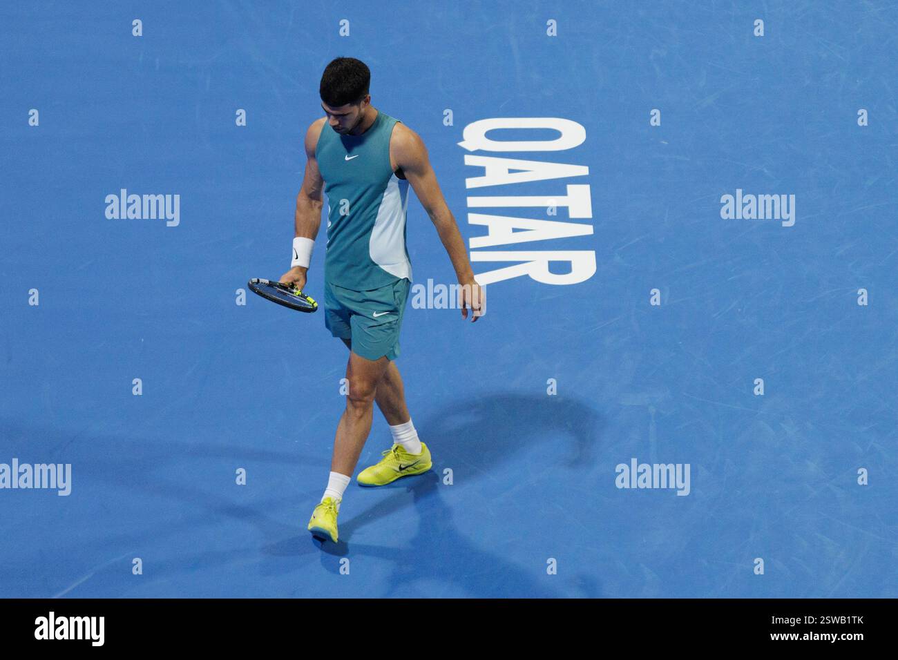 Doha, Qatar. 20th Feb, 2025. Carlos Alcaraz of Spain during the 2025 ...