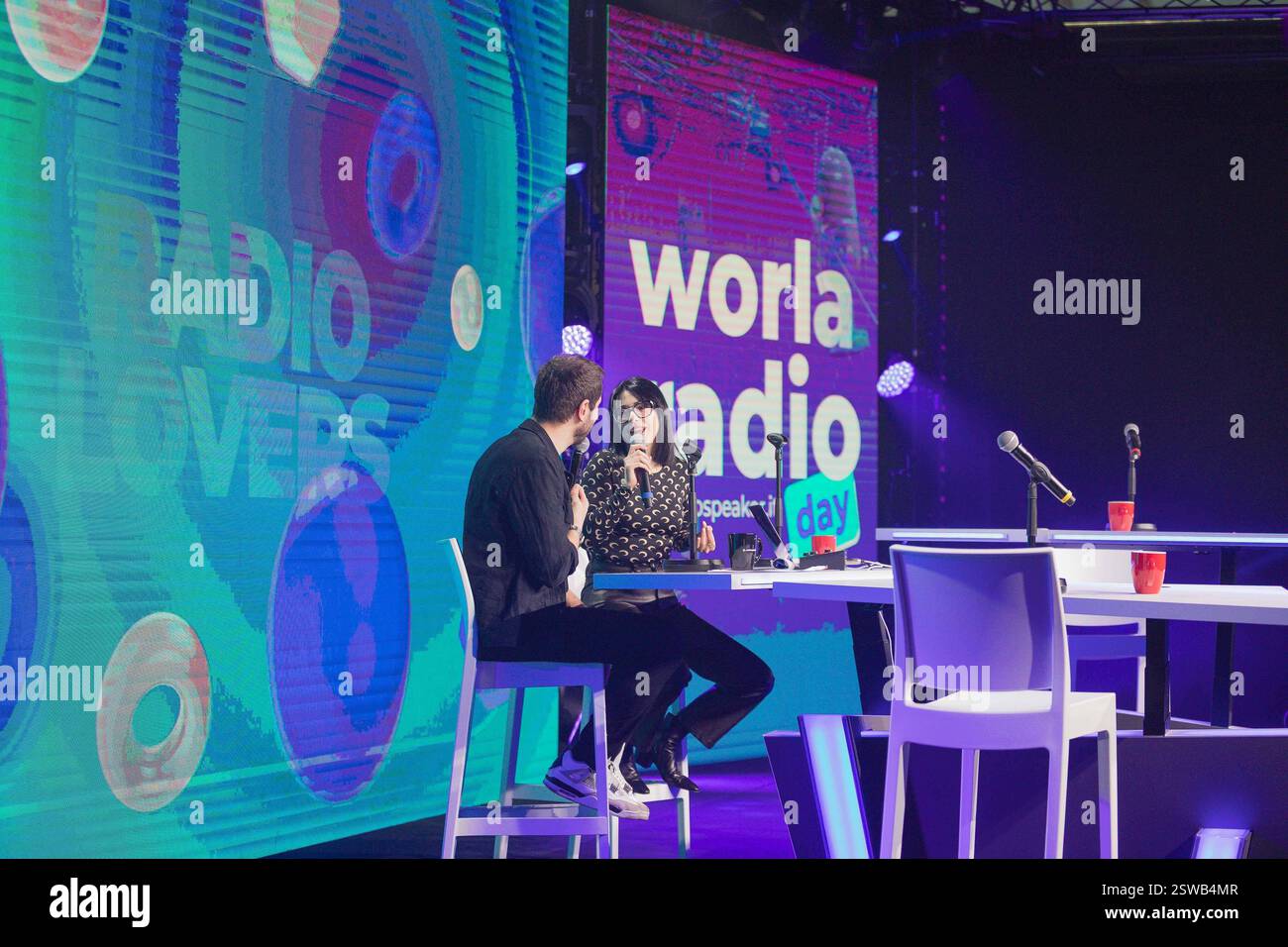 News - World Radio Day Daniela Cappelletti during World Radio Day , News in Milano, Italy ...