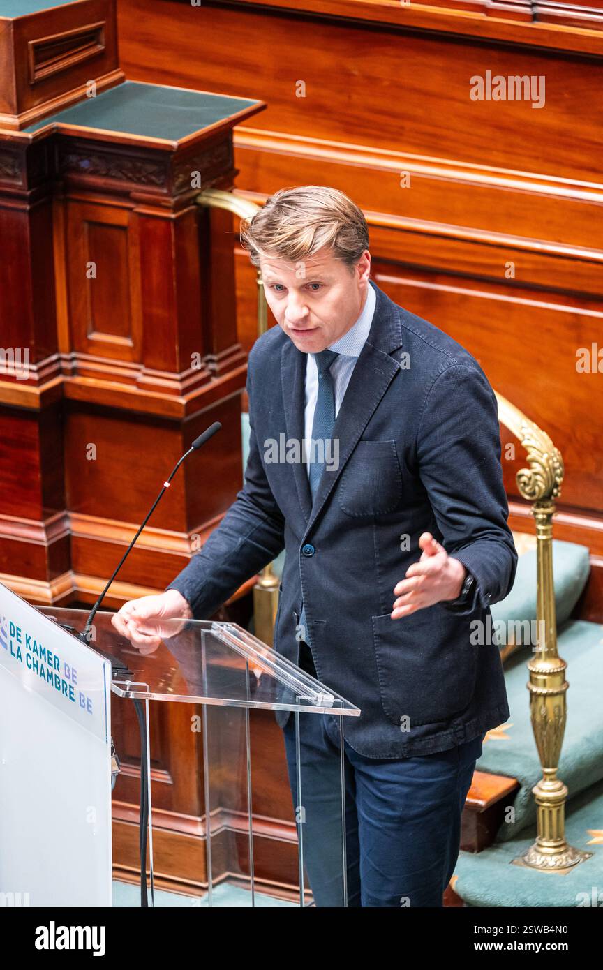 Axel Ronse NVA at the plenary session of the Chamber at the federal ...