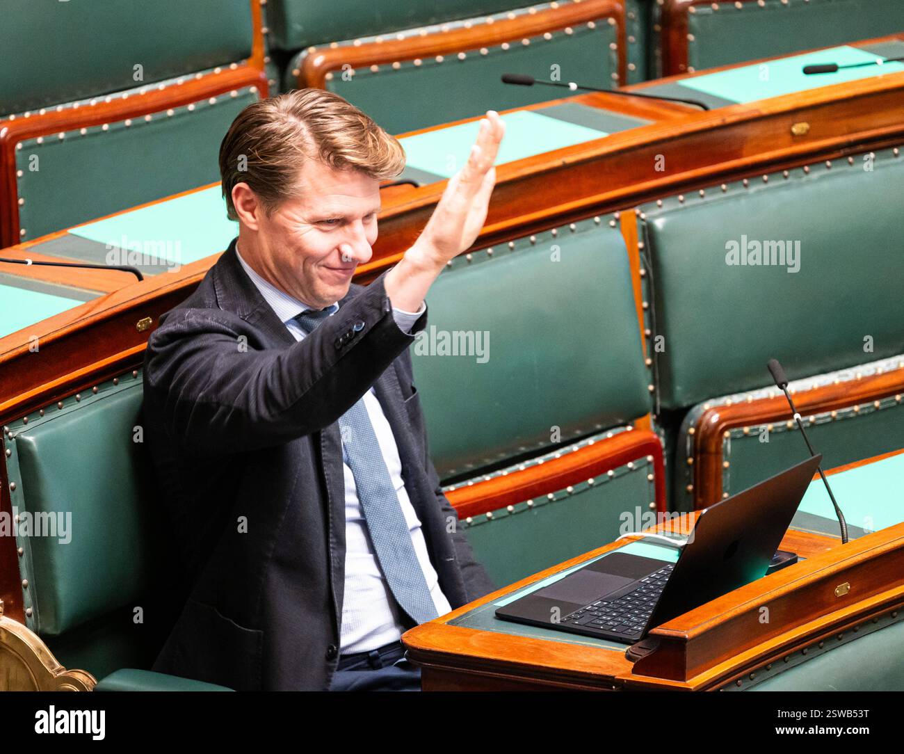 Axel Ronse NVA at the plenary session of the Chamber at the federal ...