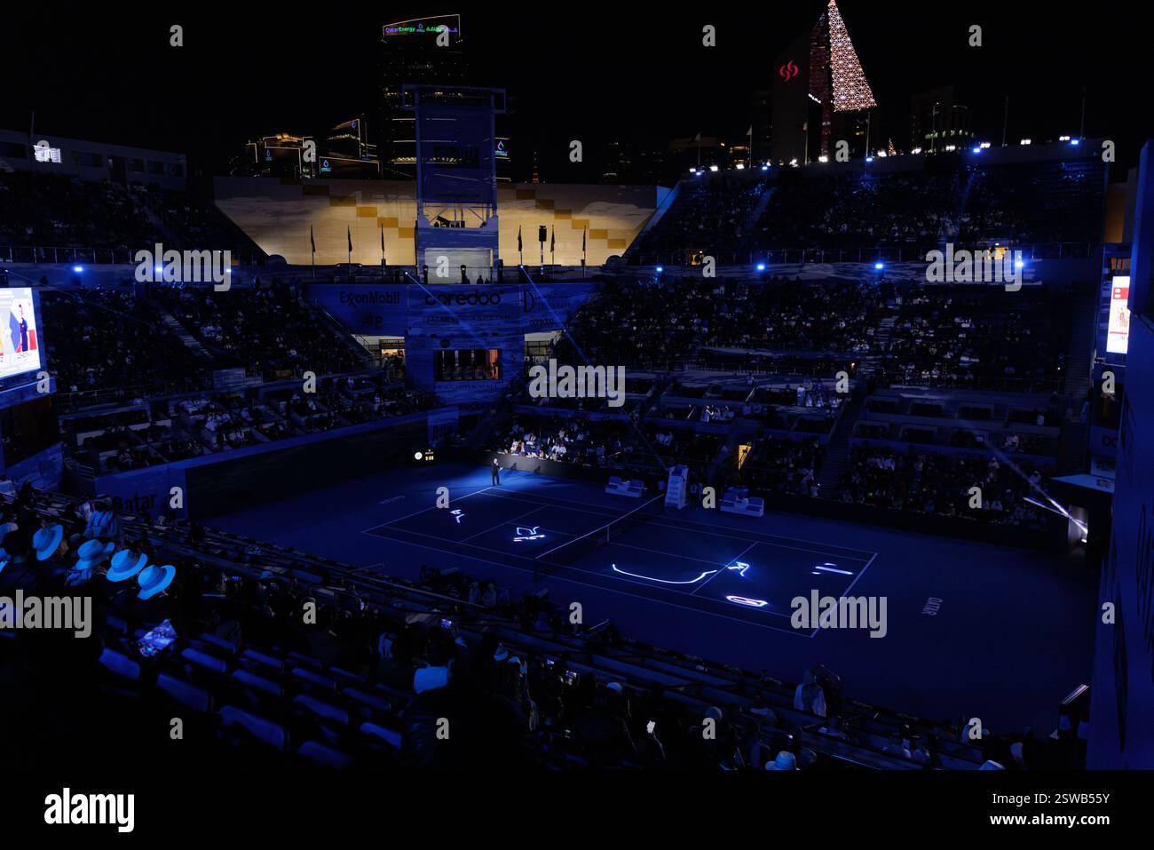 general view of the center court during the 2025 Qatar ExxonMobil Open ...