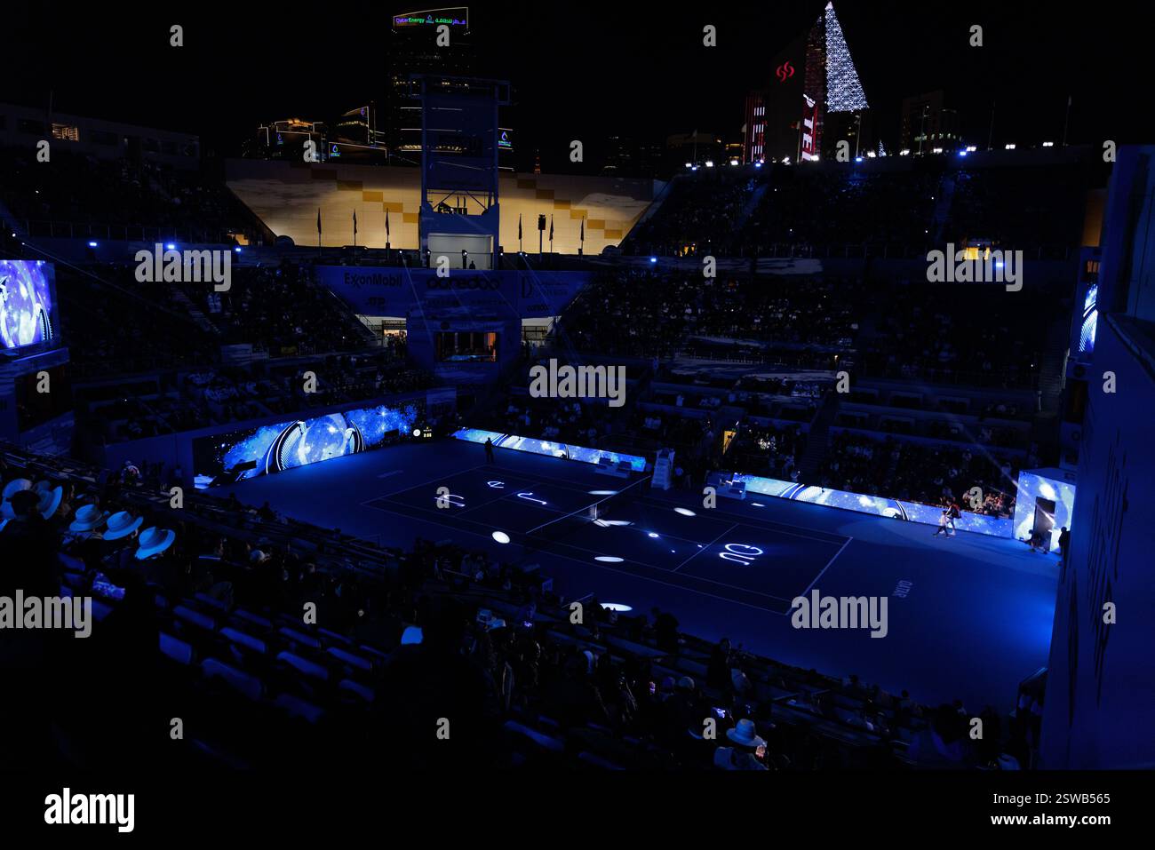 general view of the center court during the 2025 Qatar ExxonMobil Open ...