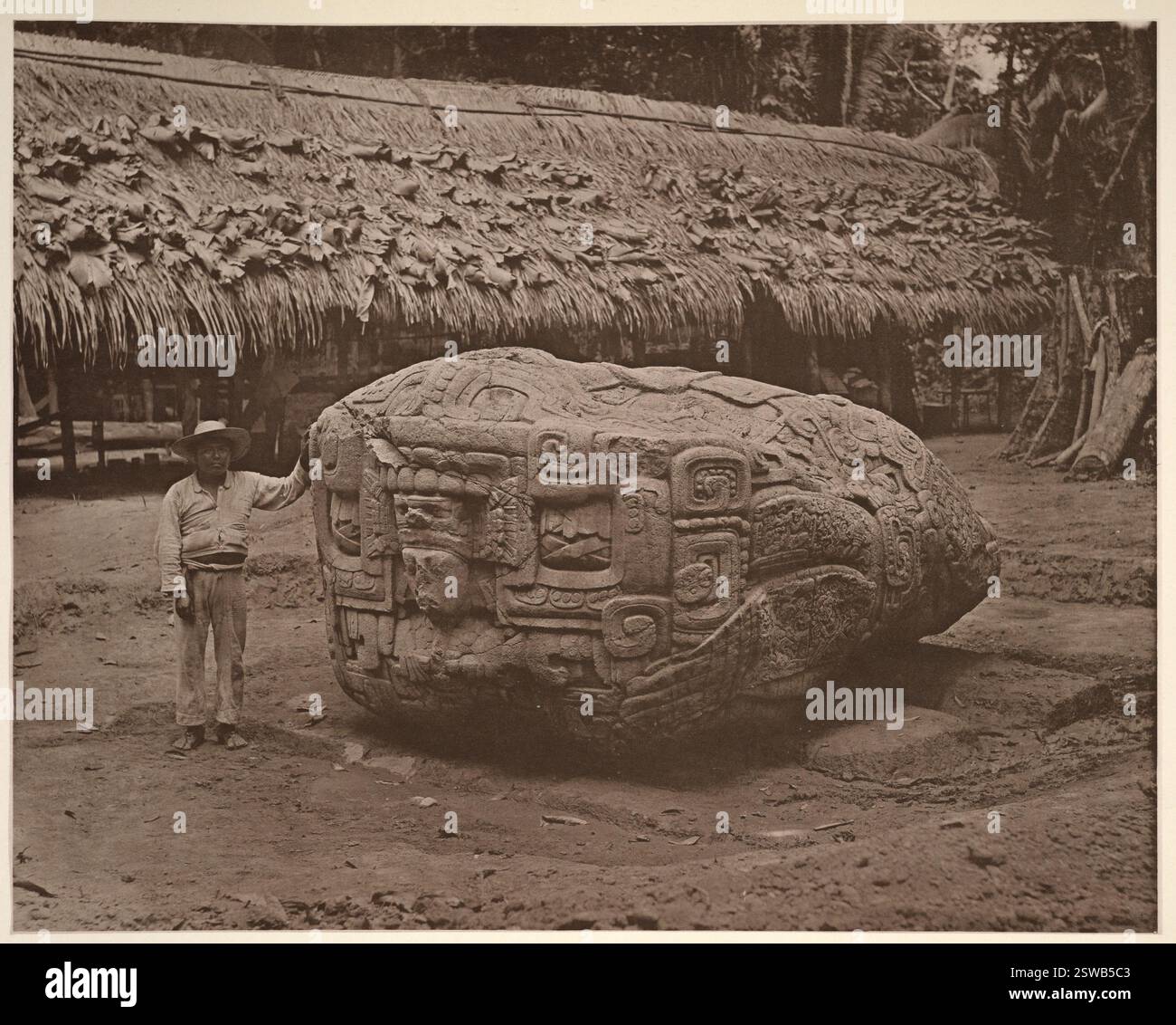 Monolithic Animal B. Quirigua, a Maya archaeological site in Guatemala ...
