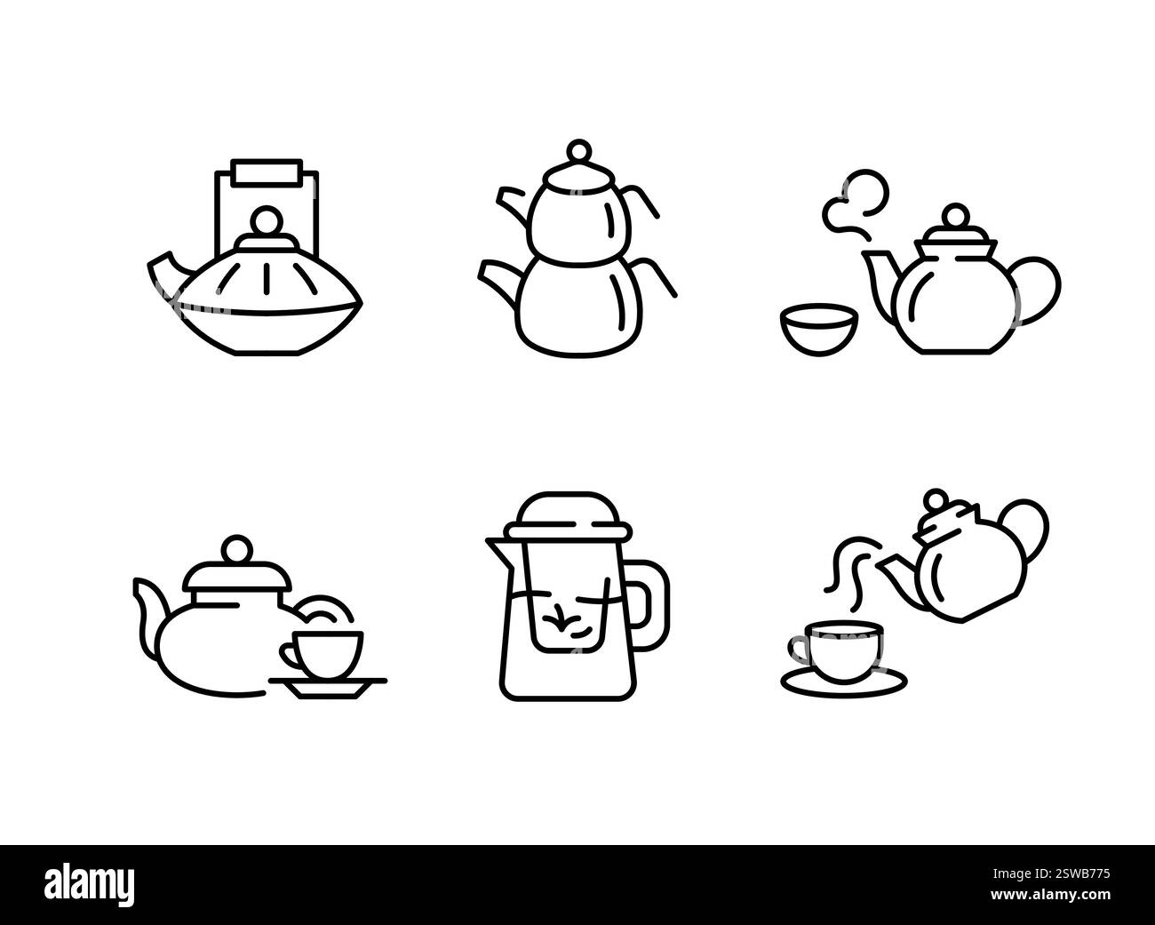 Teapot tea sachet cup Cut Out Stock Images & Pictures - Alamy