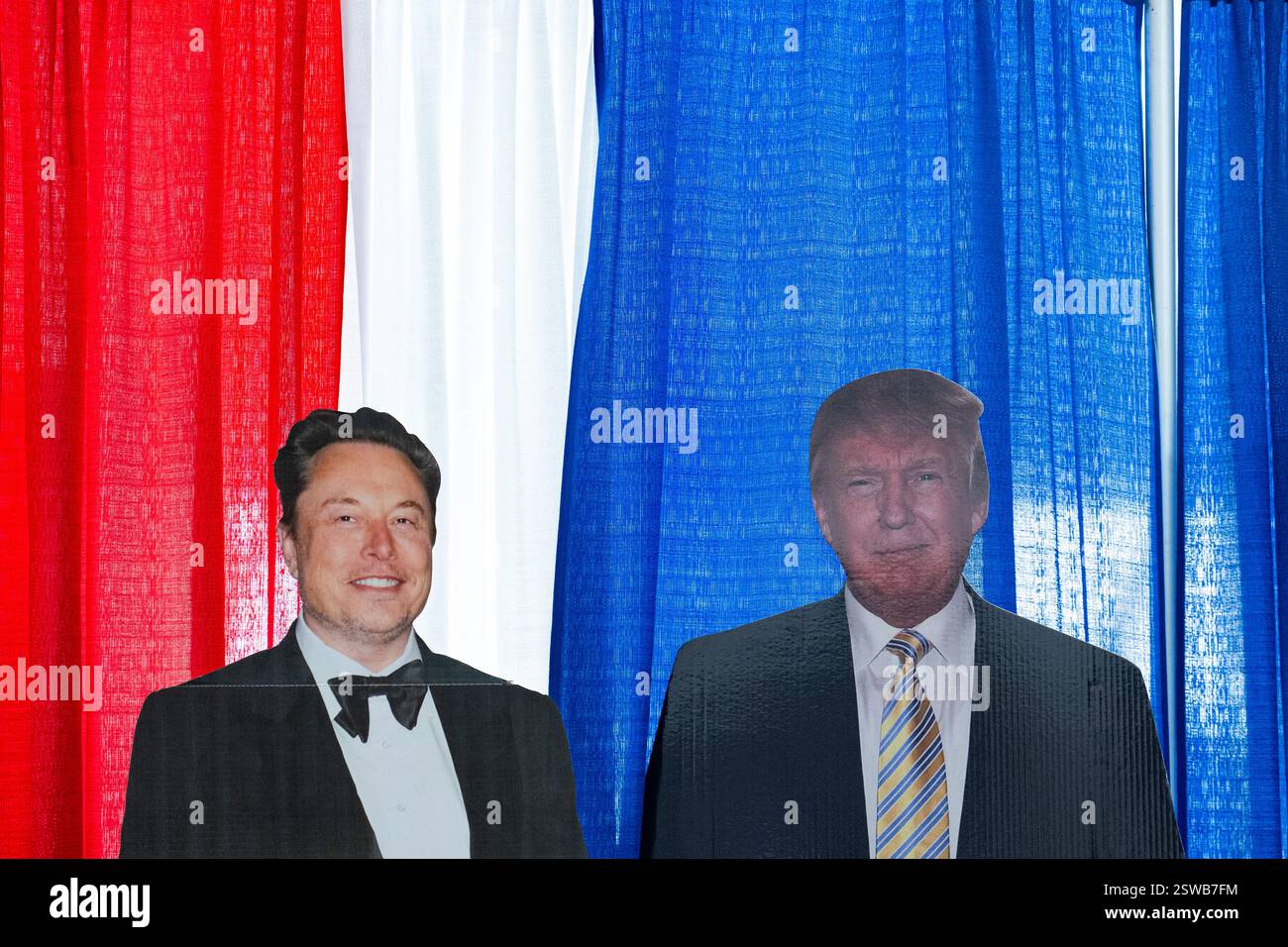 Stand-ups of Elon Musk and President Donald Trump at the 2025 ...