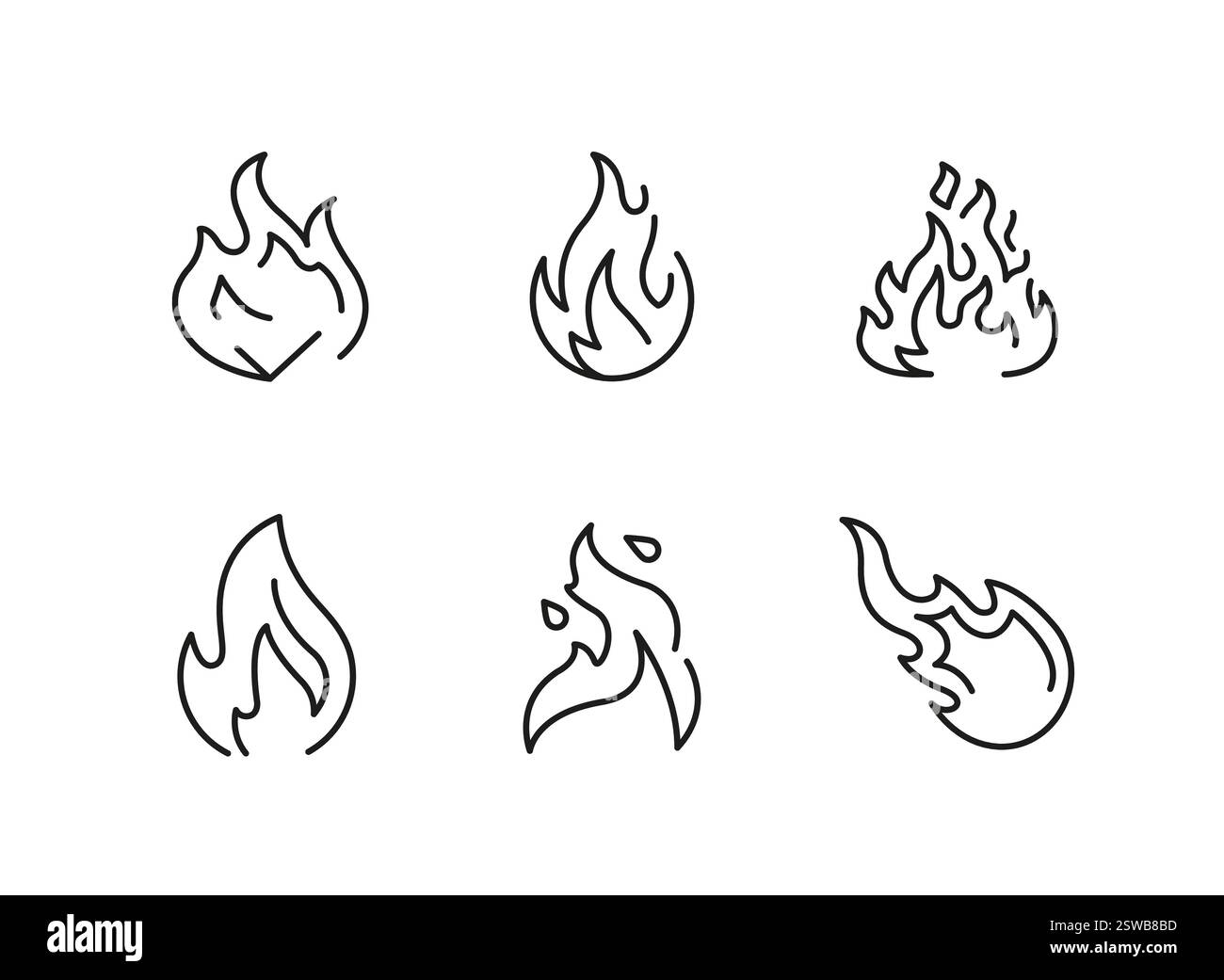 Fire icons Set Stock Vector Image & Art - Alamy