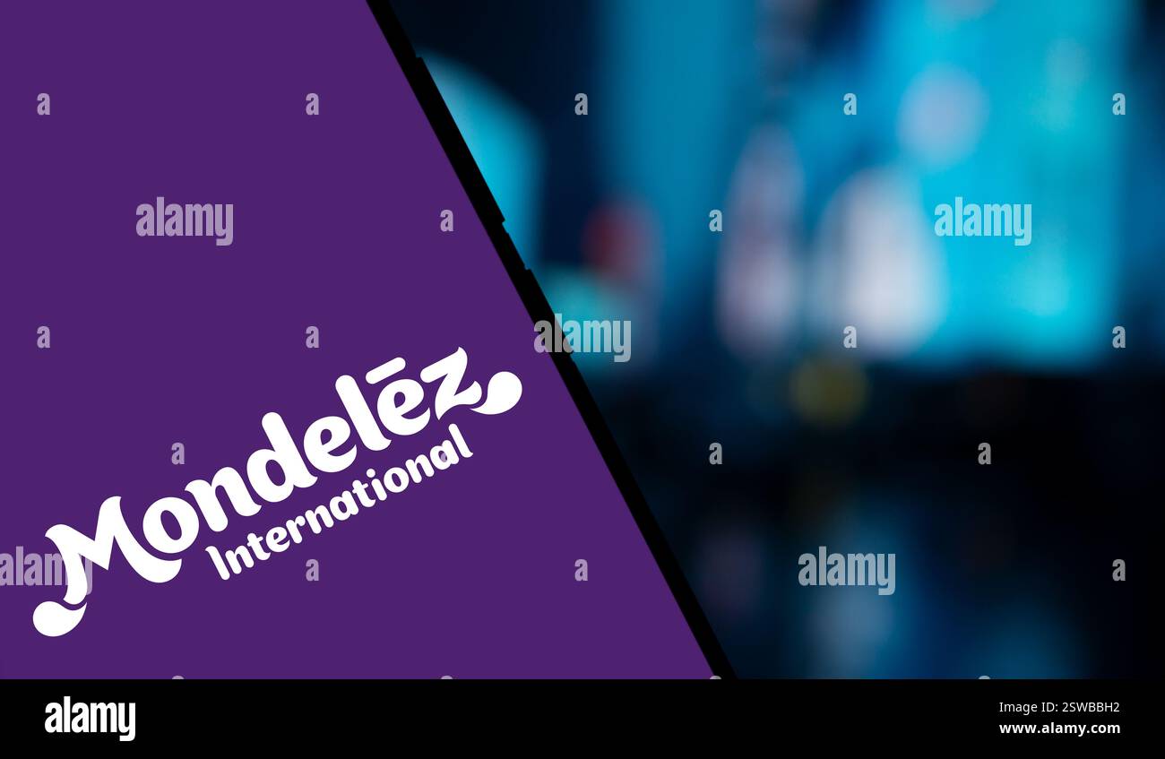 Dhaka, Bangladesh- 24 Nov 2024: Mondelez international logo is ...