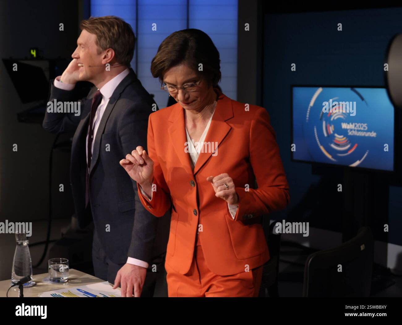 ARD Wahl Runde 2025 20.02.2025, Germany, Berlin, ARD, Bundestagswahl ...