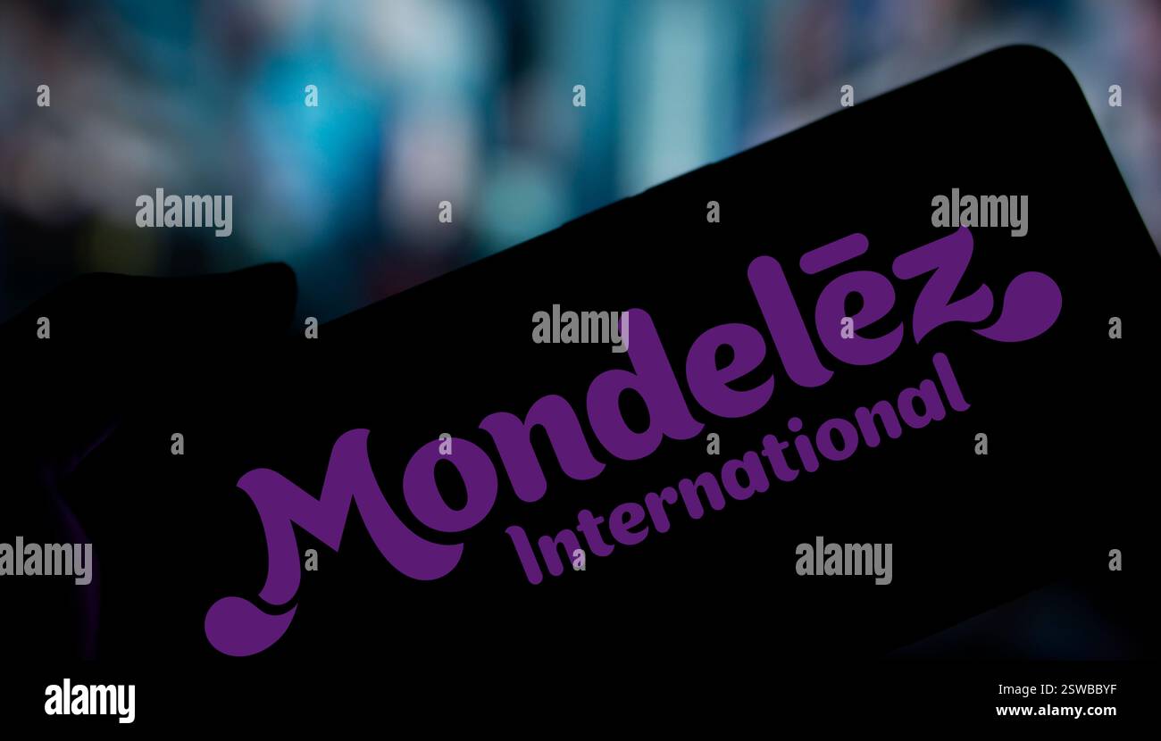 Dhaka, Bangladesh- 24 Nov 2024: Mondelez international logo is ...