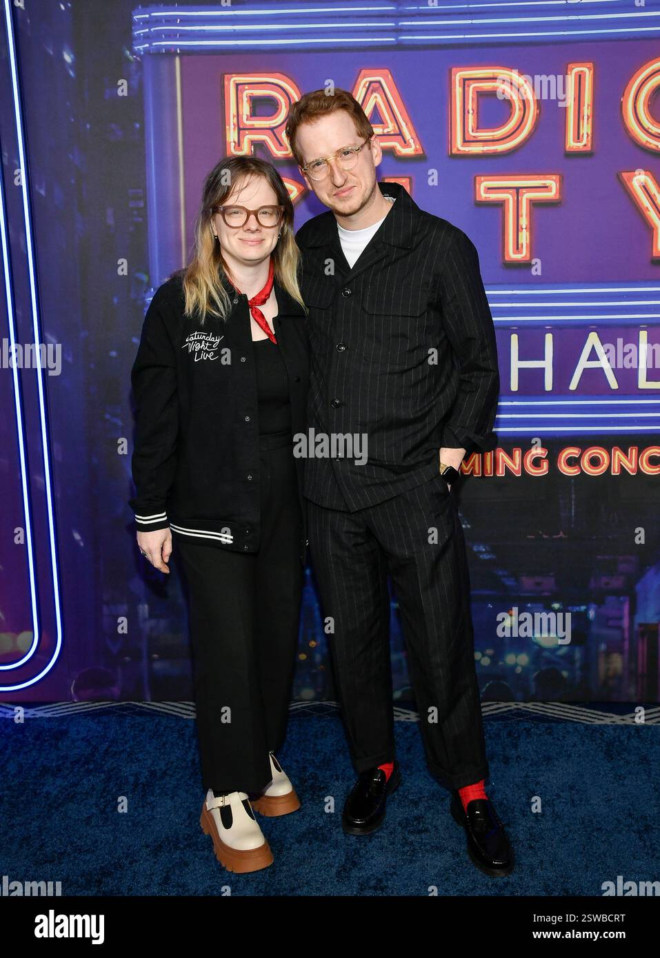James Austin Johnson, right, and wife Rebekah Lain attend the SNL50 ...