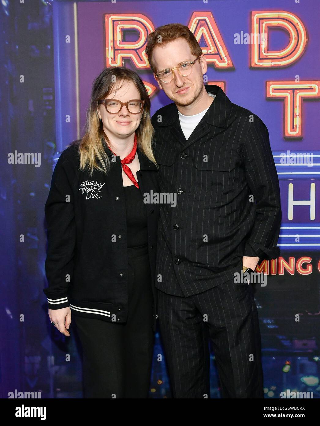 James Austin Johnson, right, and wife Rebekah Lain attend the SNL50 ...