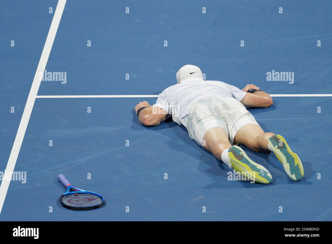 Jack Draper of Great Britain during the 2025 Qatar ExxonMobil Open, ATP ...
