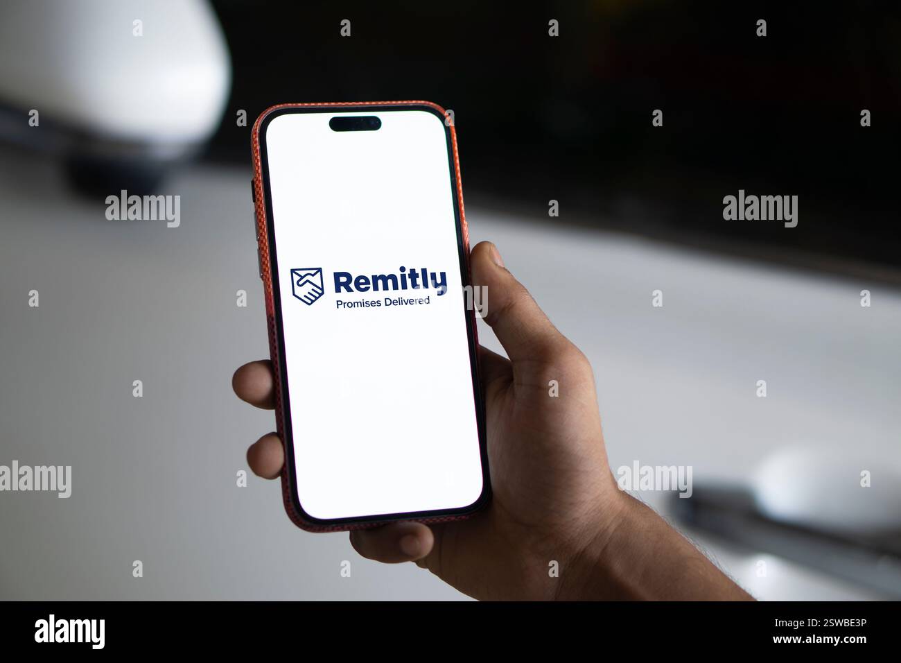 Dhaka, Bangladesh- 26 Nov 2024: remitly logo is displayed on smartphone ...