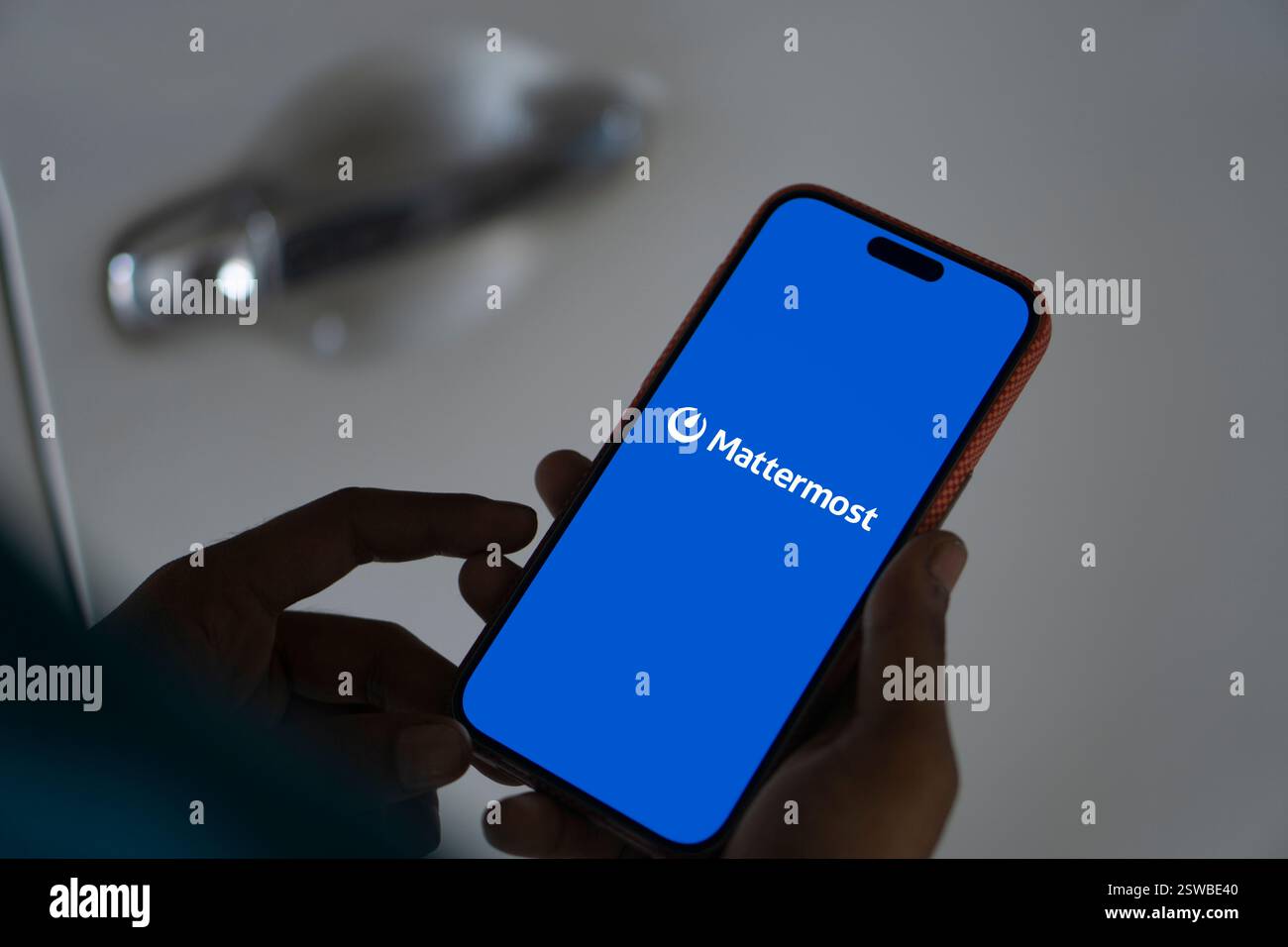 Dhaka, Bangladesh- 26 Nov 2024: Mattermost logo is displayed on smartphone. Mattermost is a self ...