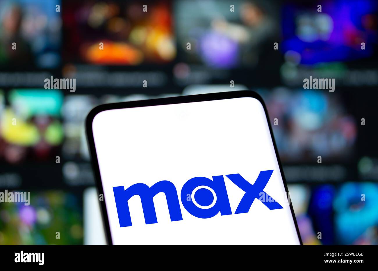 Dhaka, Bangladesh- 26 Nov 2024: Max logo is displayed on smartphone ...