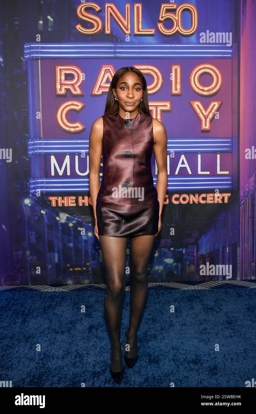 Ayo Edebiri attends the SNL50: The Homecoming Concert at Radio City ...