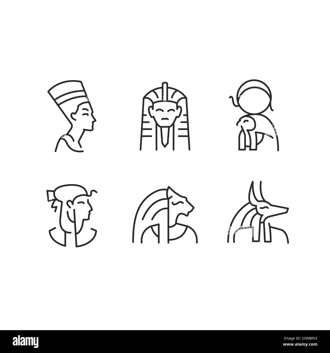 Ancient Egypt Icon Set Stock Vector Image & Art - Alamy