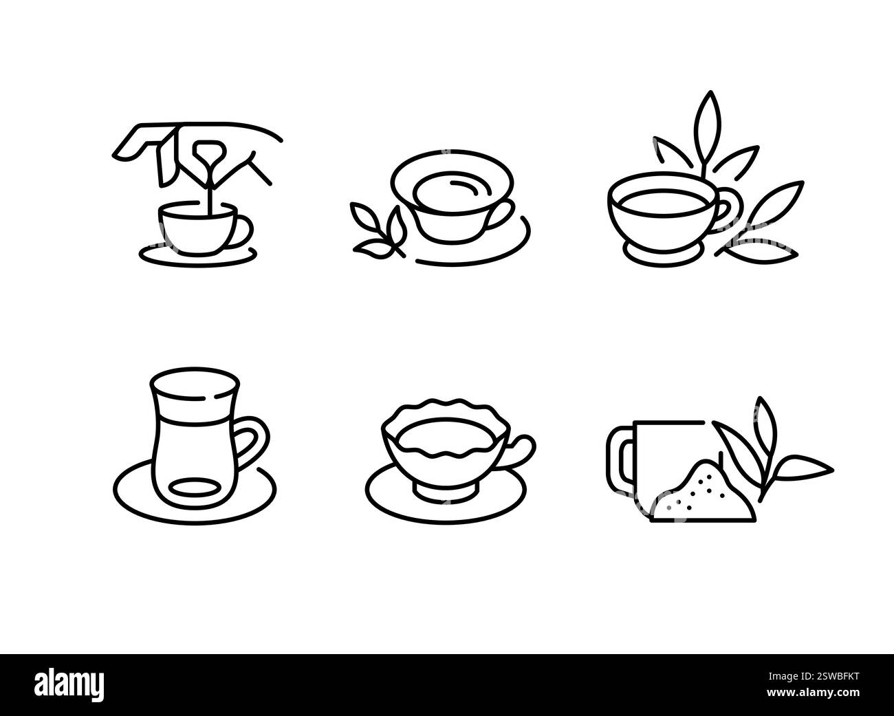Tea Icons Stock Vector Image & Art - Alamy
