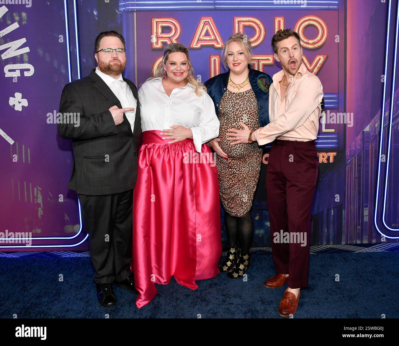 Paul Walter Hauser, from left, Amy Boland, Caroline Rau and Alex Moffat ...