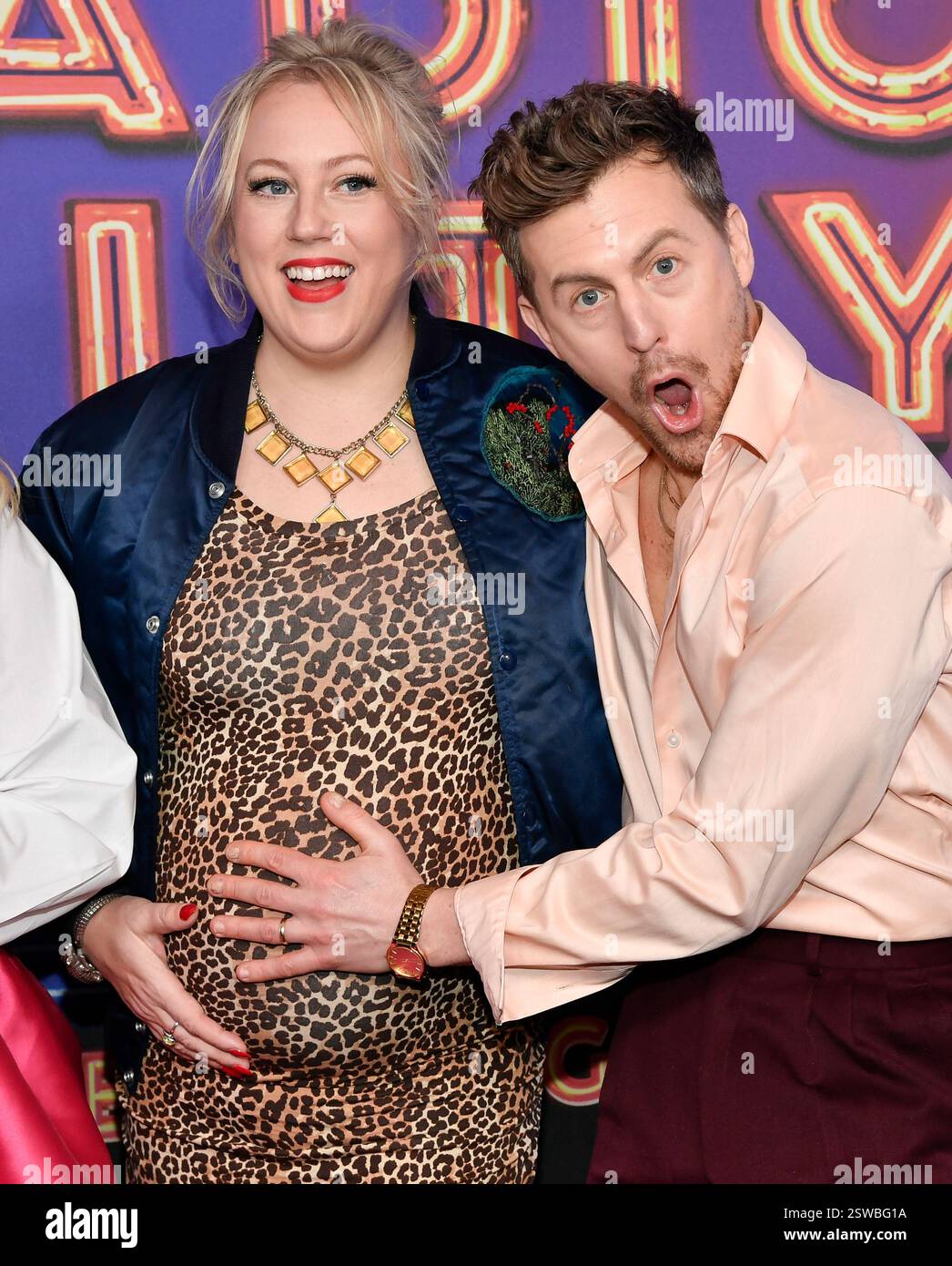 Caroline Rau, left, and Alex Moffat attend the SNL50: The Homecoming ...