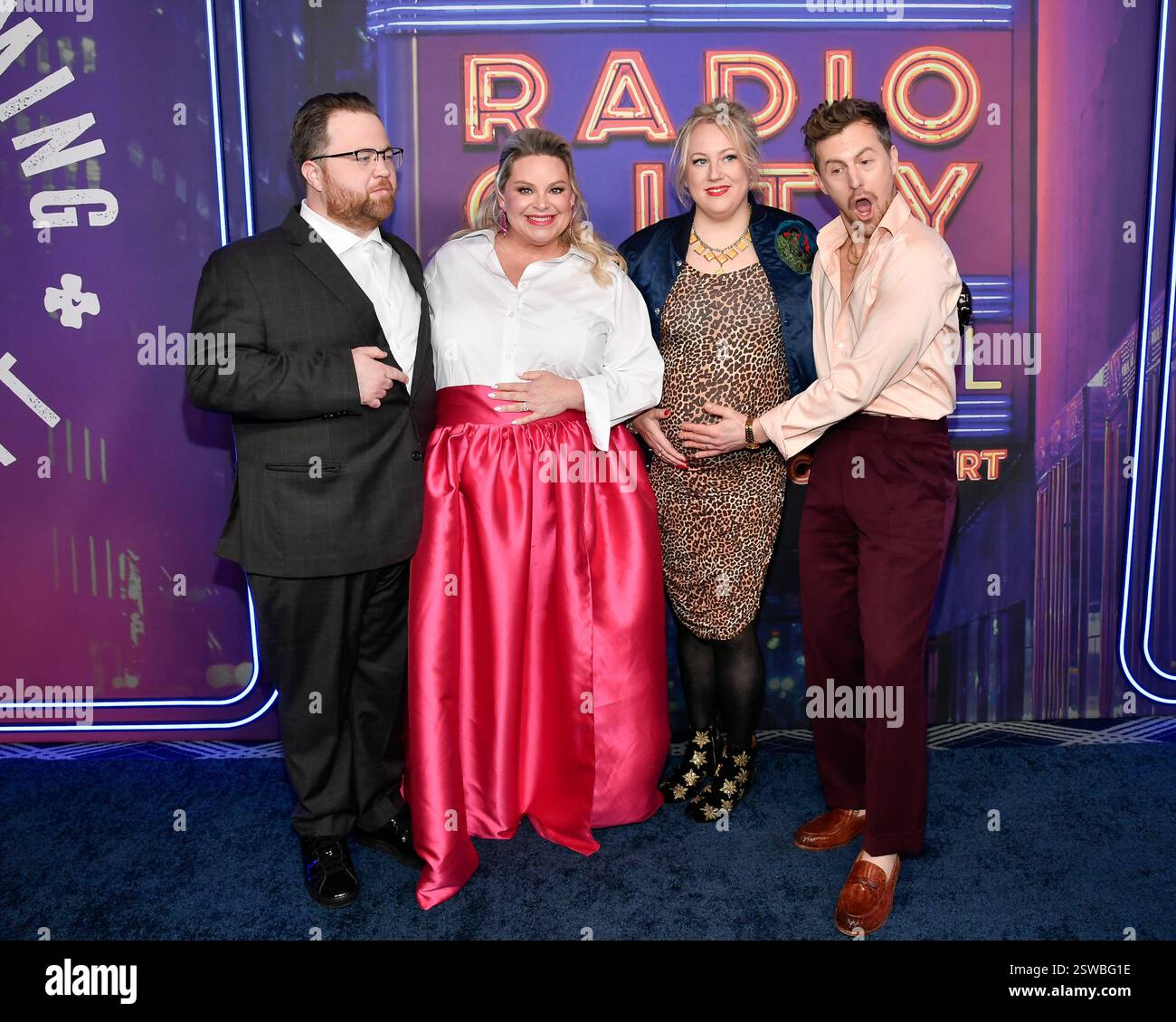 Paul Walter Hauser, from left, Amy Boland, Caroline Rau and Alex Moffat ...