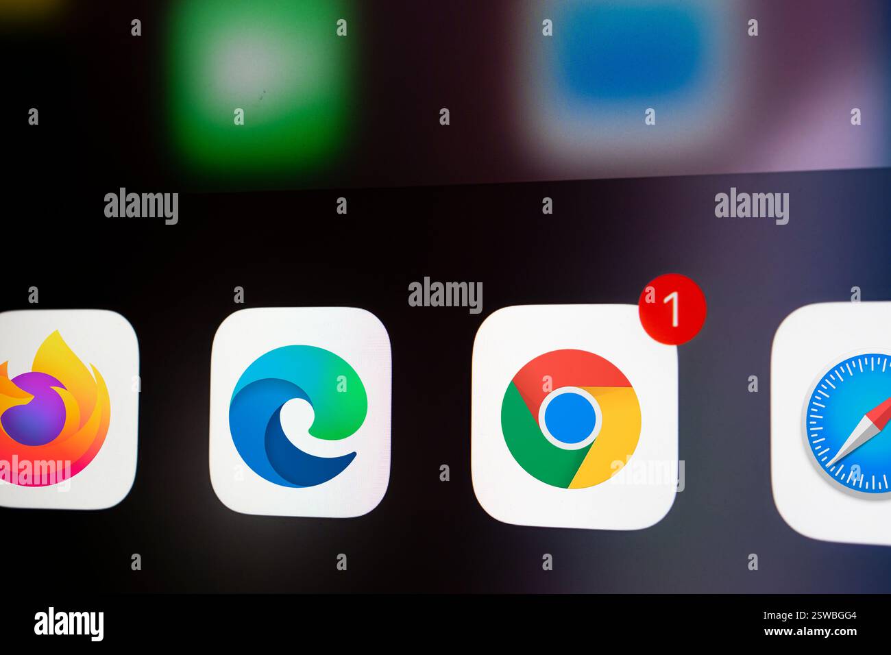Dhaka, Bangladesh- 26 Nov 2024: A close up of an iPhone screen displaying the Google Chrome ...
