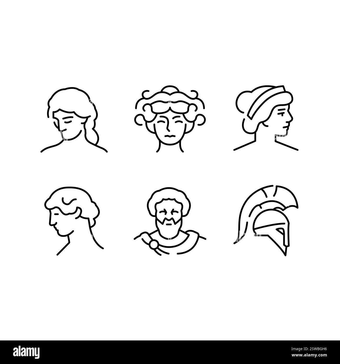 Ancient Greece Statue Icons Stock Vector Image & Art - Alamy