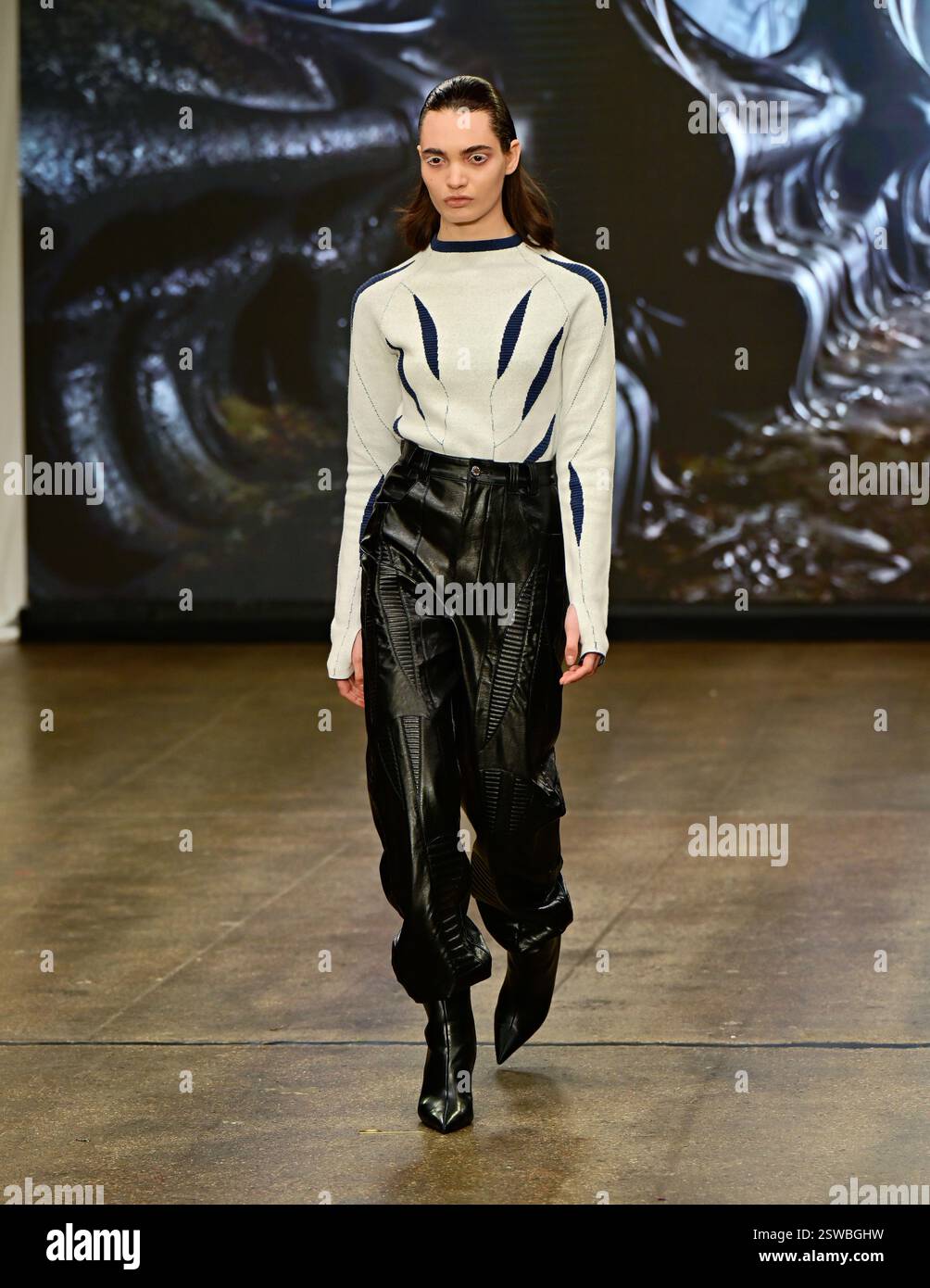 LONDON, UK. 20th Feb, 2025. Angus Tsui showcases it latest collection ...