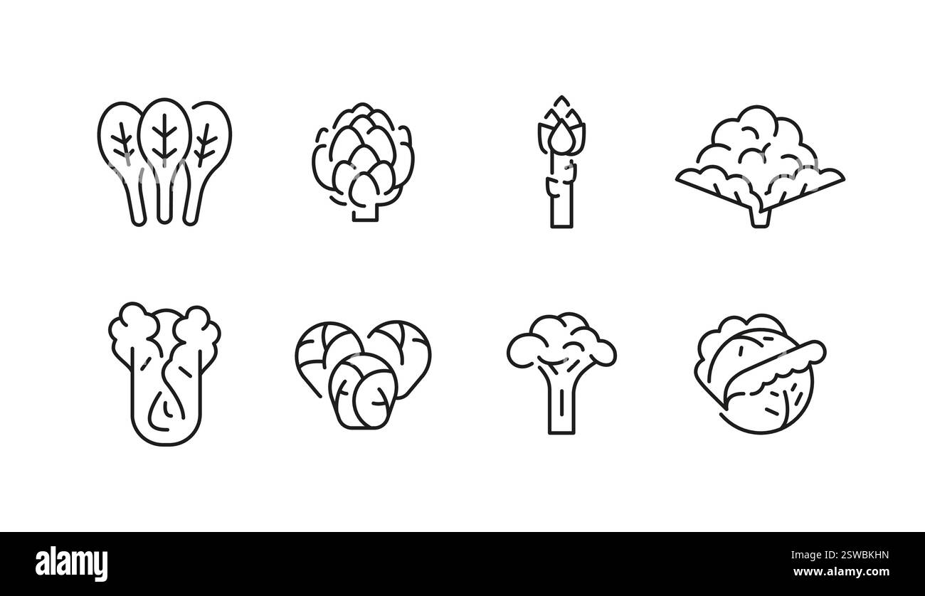 Vegetable Icons Set Stock Vector Image & Art - Alamy