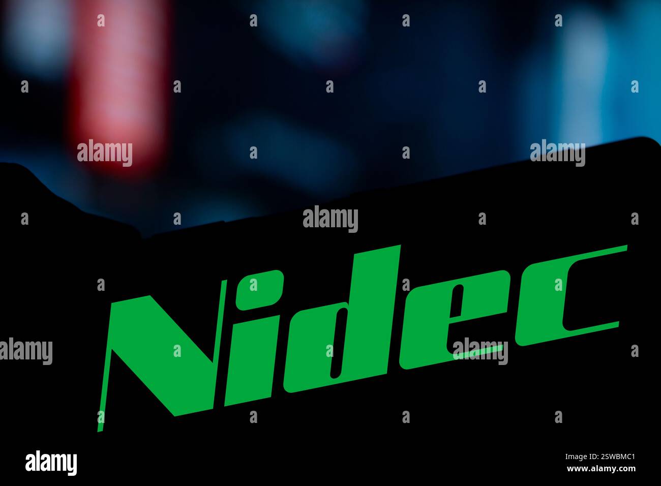 Dhaka, Bangladesh- 28 Nov 2024: Nidec logo is displayed on smartphone ...