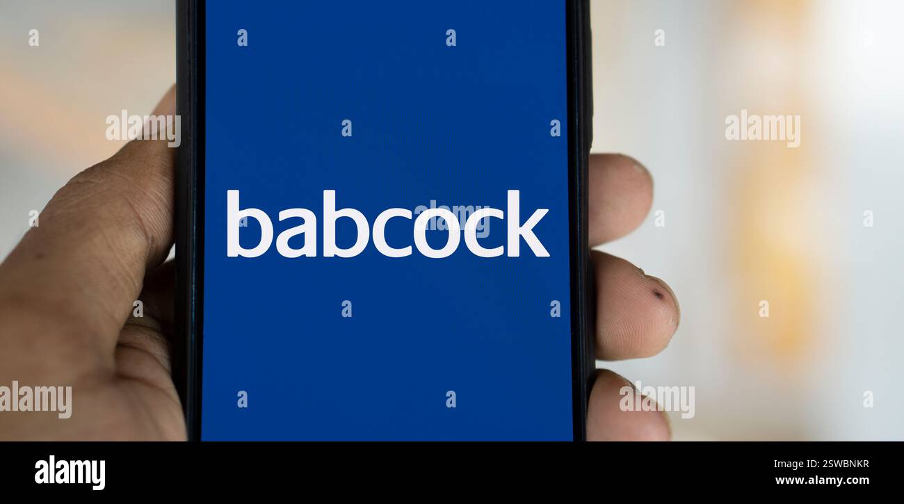 Dhaka, Bangladesh- 26 Nov 2024: Babcock logo is displayed on smartphone ...