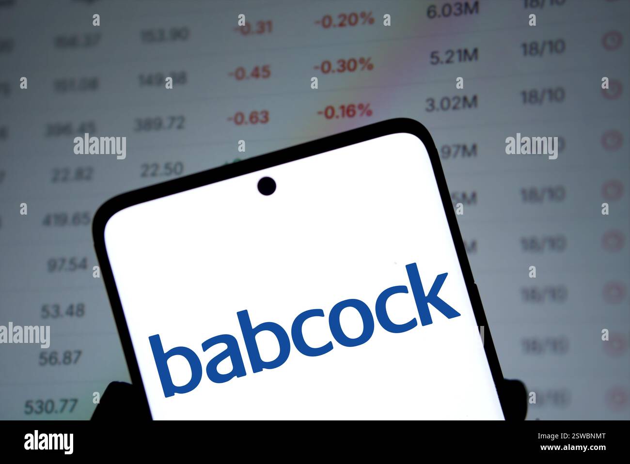 Dhaka, Bangladesh- 26 Nov 2024: Babcock logo is displayed on smartphone ...