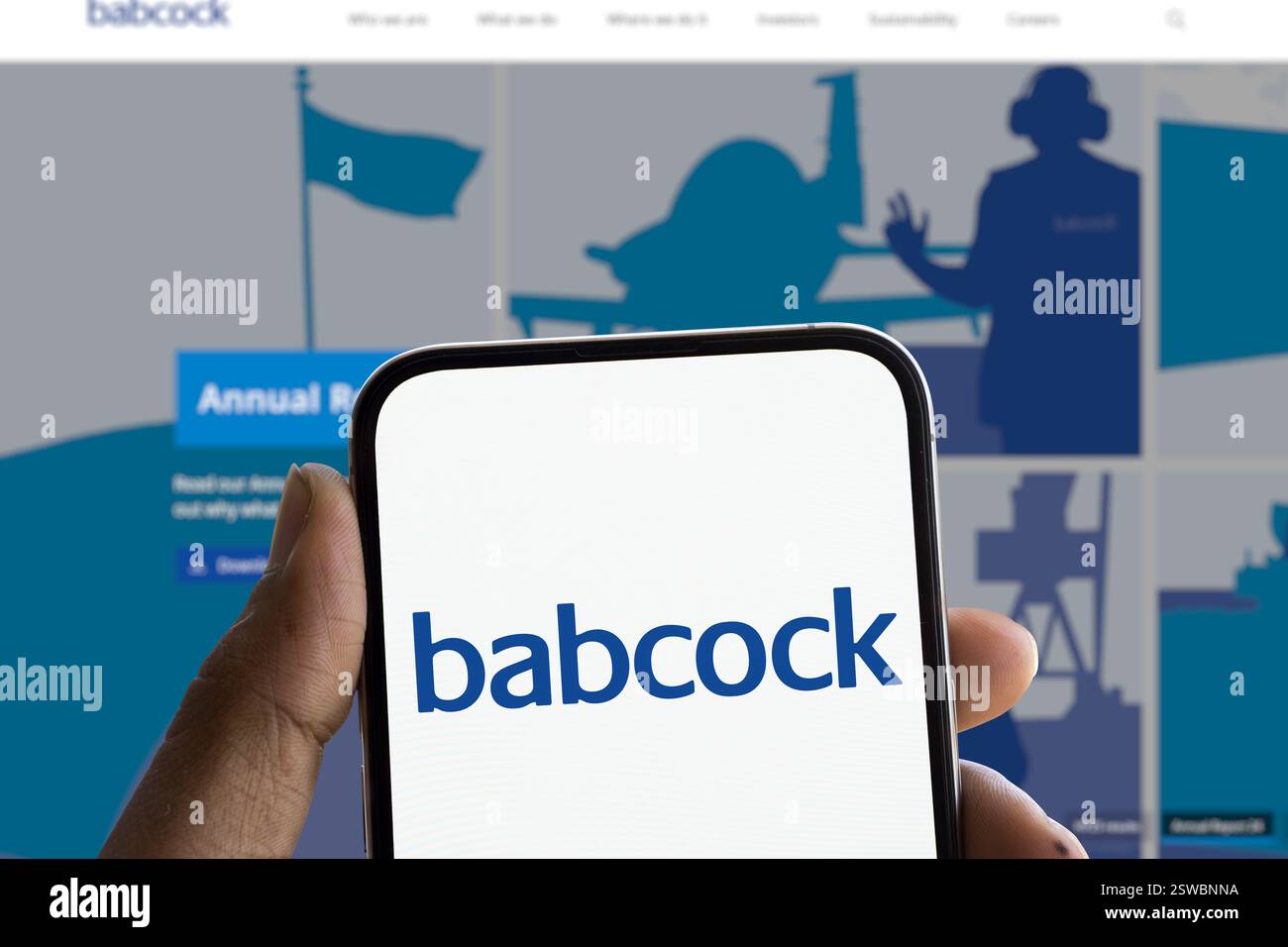 Dhaka, Bangladesh- 26 Nov 2024: Babcock logo is displayed on smartphone ...