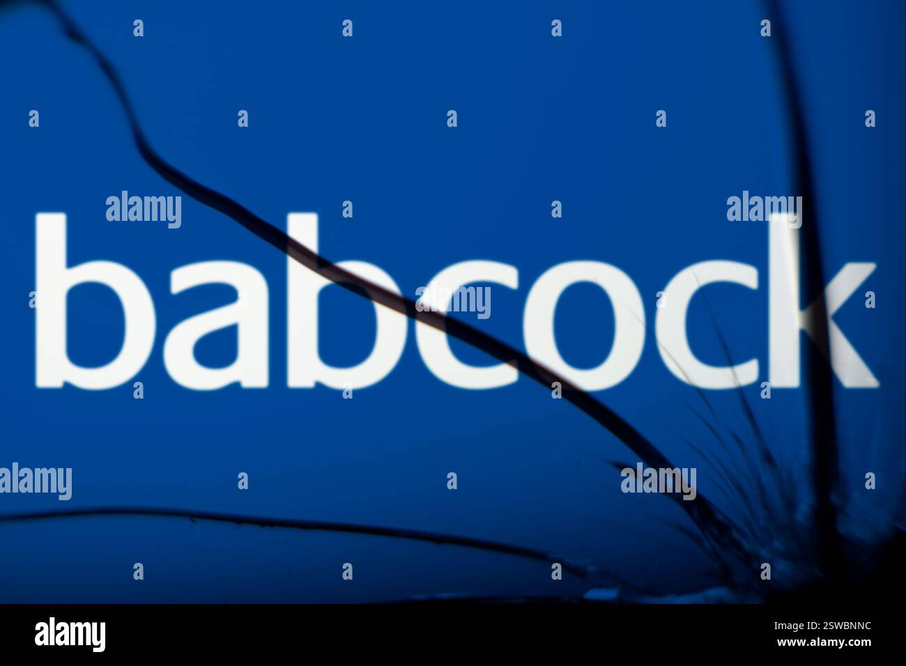 Dhaka, Bangladesh- 26 Nov 2024: Babcock logo is visible on the broken ...