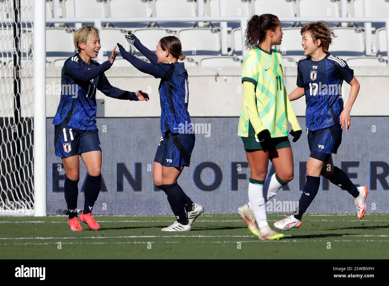 Japan forward Mina Tanaka, left, and midfielder Fuka Nagano, second ...