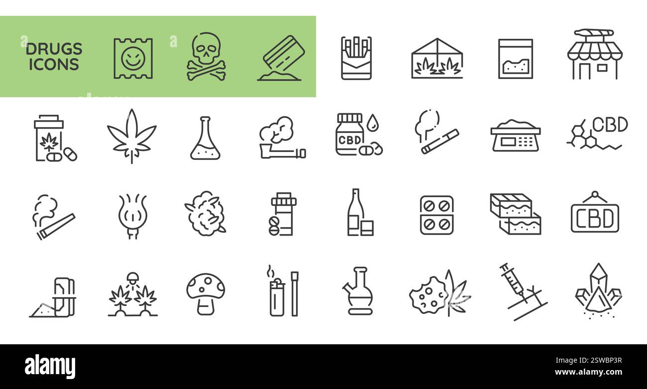 Narcotics drugs Stock Vector Images - Alamy