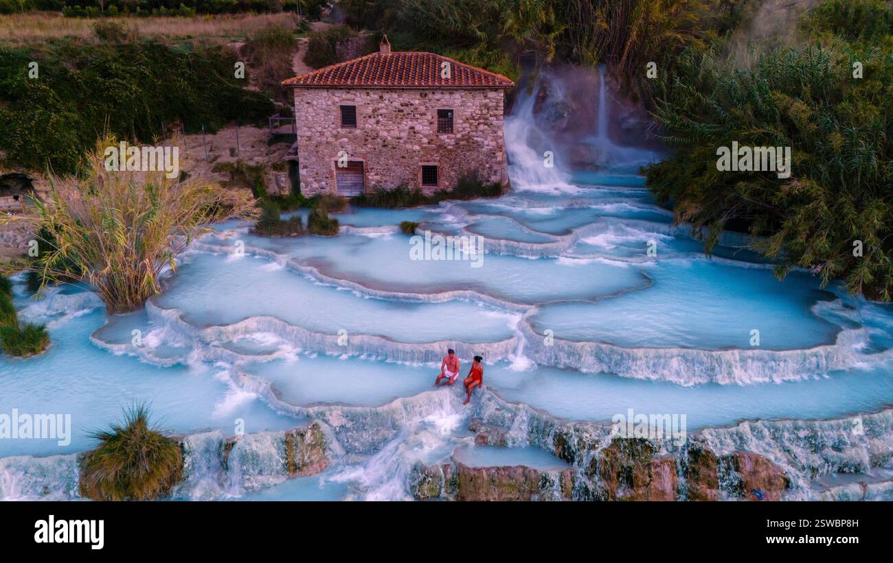 Therapeutic waters of the saturnia thermal baths hi-res stock ...
