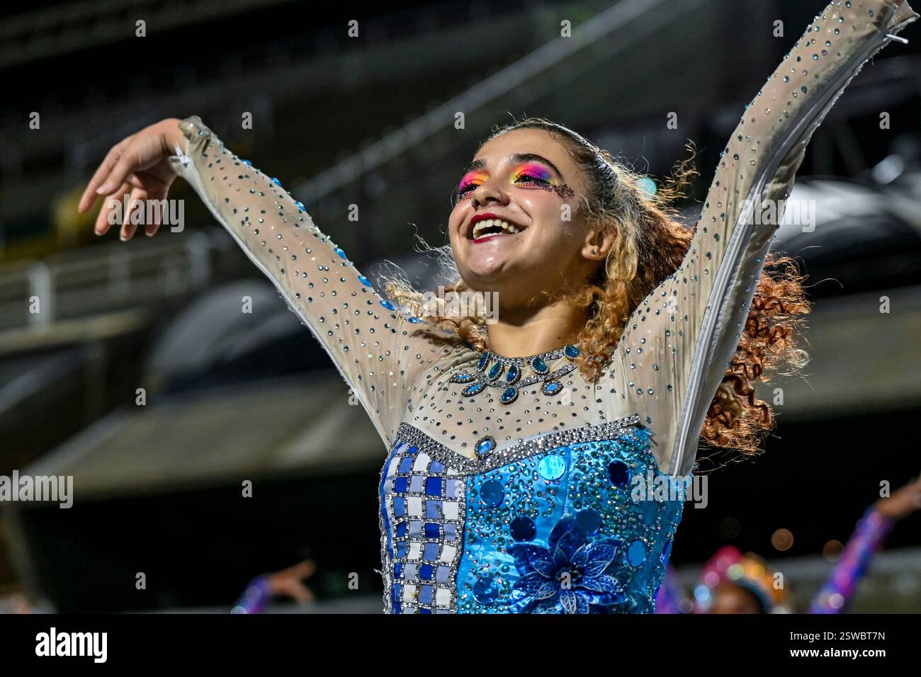 Rio, Brazil, february 16 20245 - Dancing girl during Academicos de ...