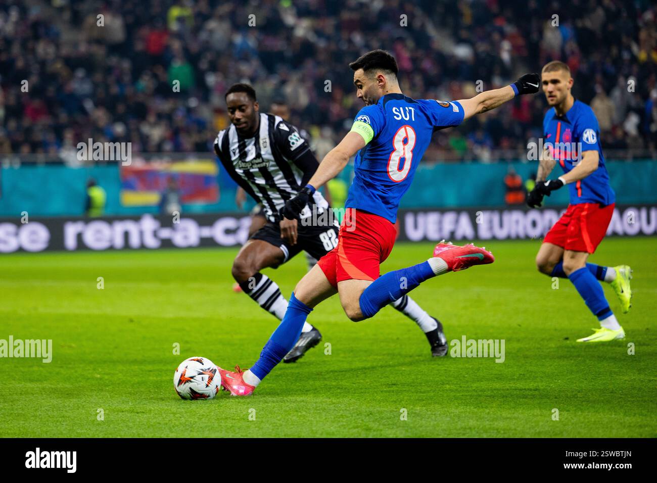 Adrian Sut of FCSB in action during the UEFA Europa League, Knockout ...