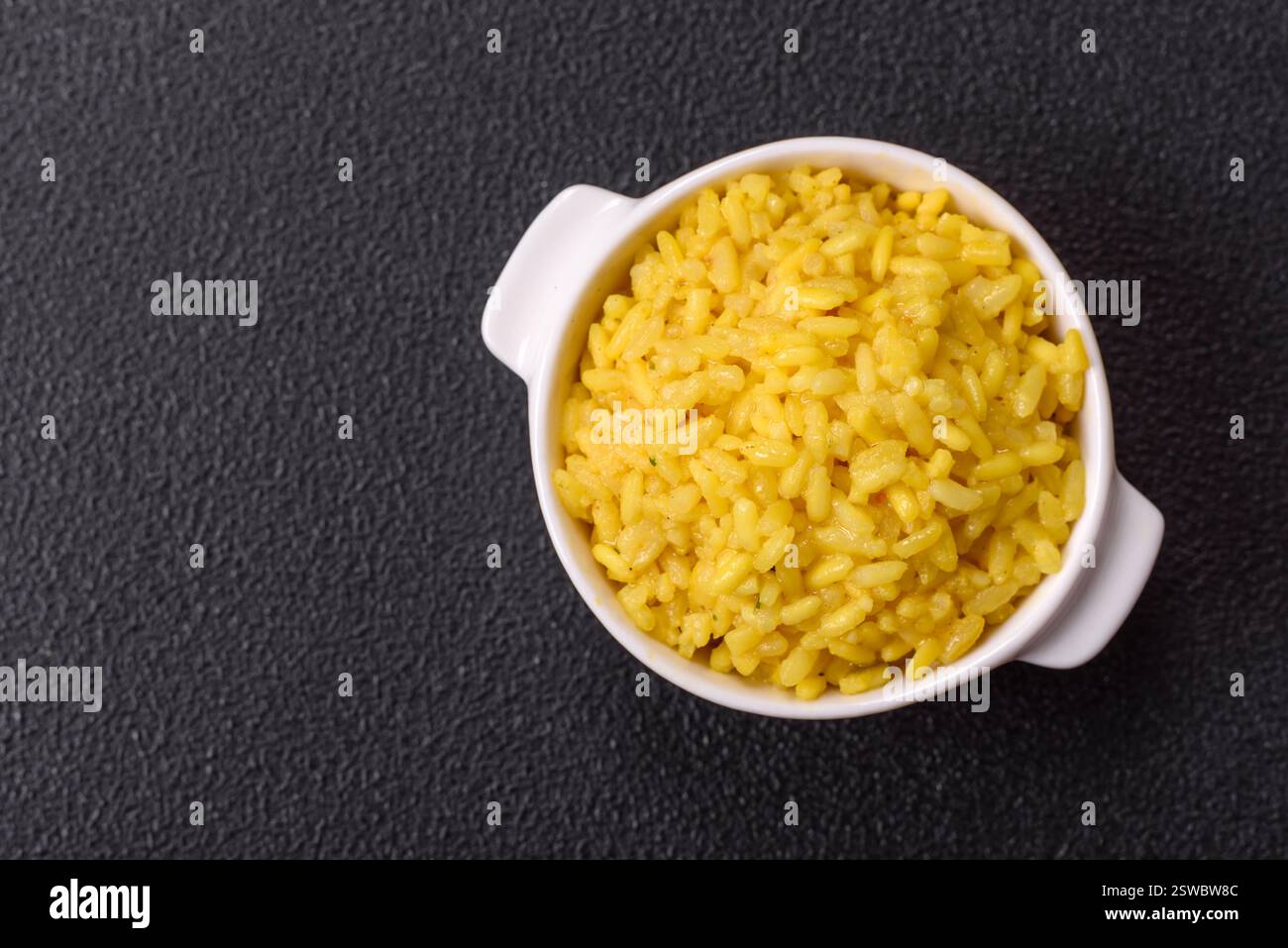 Italian arborio risotto rice with salt, spices and herbs Stock Photo ...