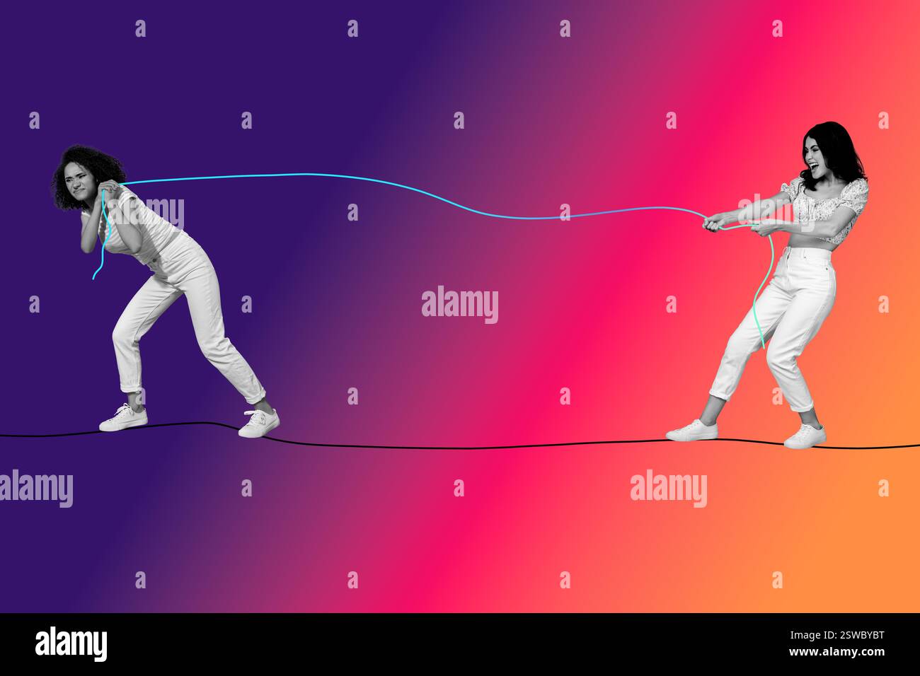 Composite sketch design artwork photo collage of gradient background ...