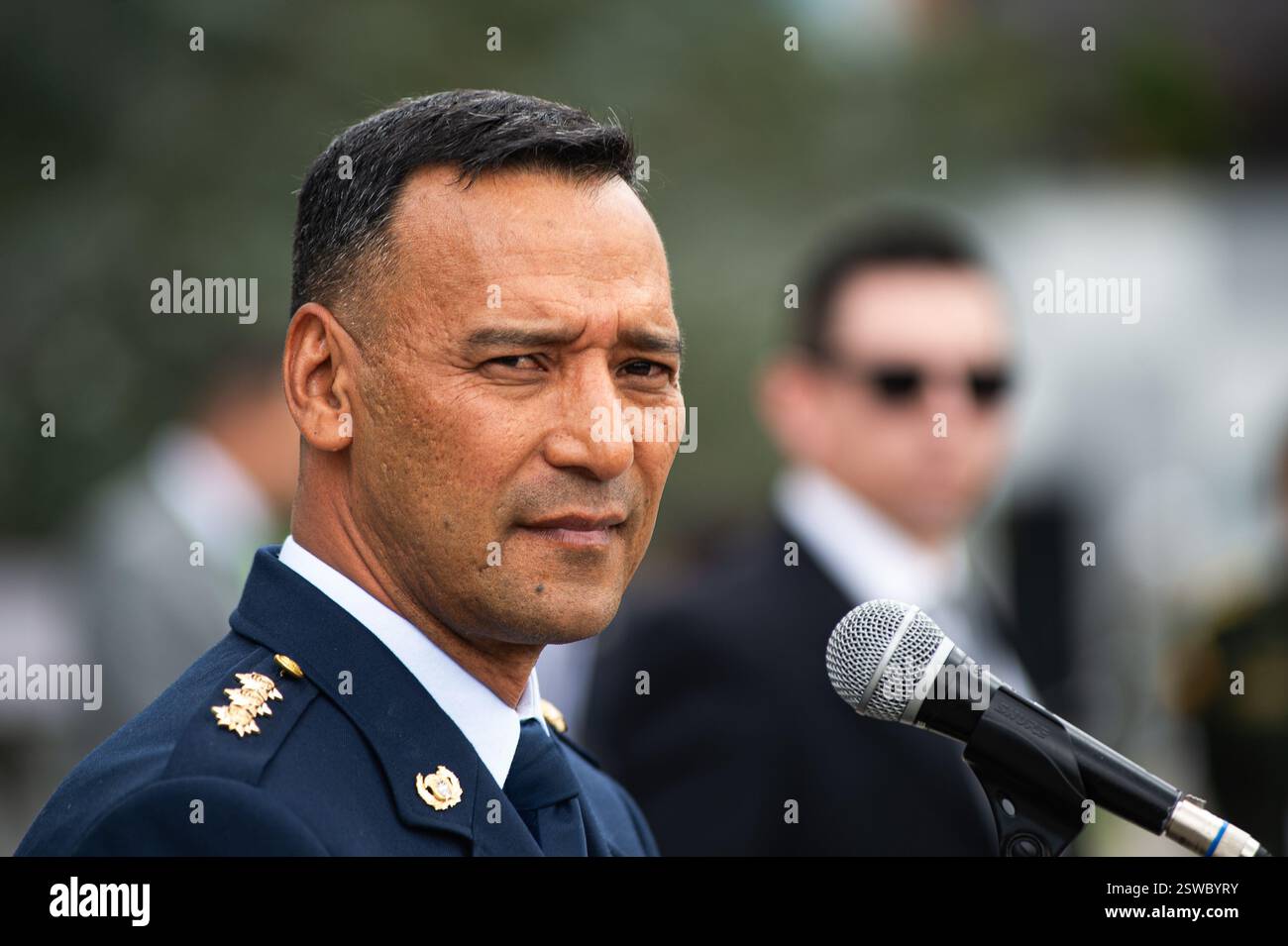 Bogota, Colombia. 20th Feb, 2025. Colombia's Air Force general Pedro ...