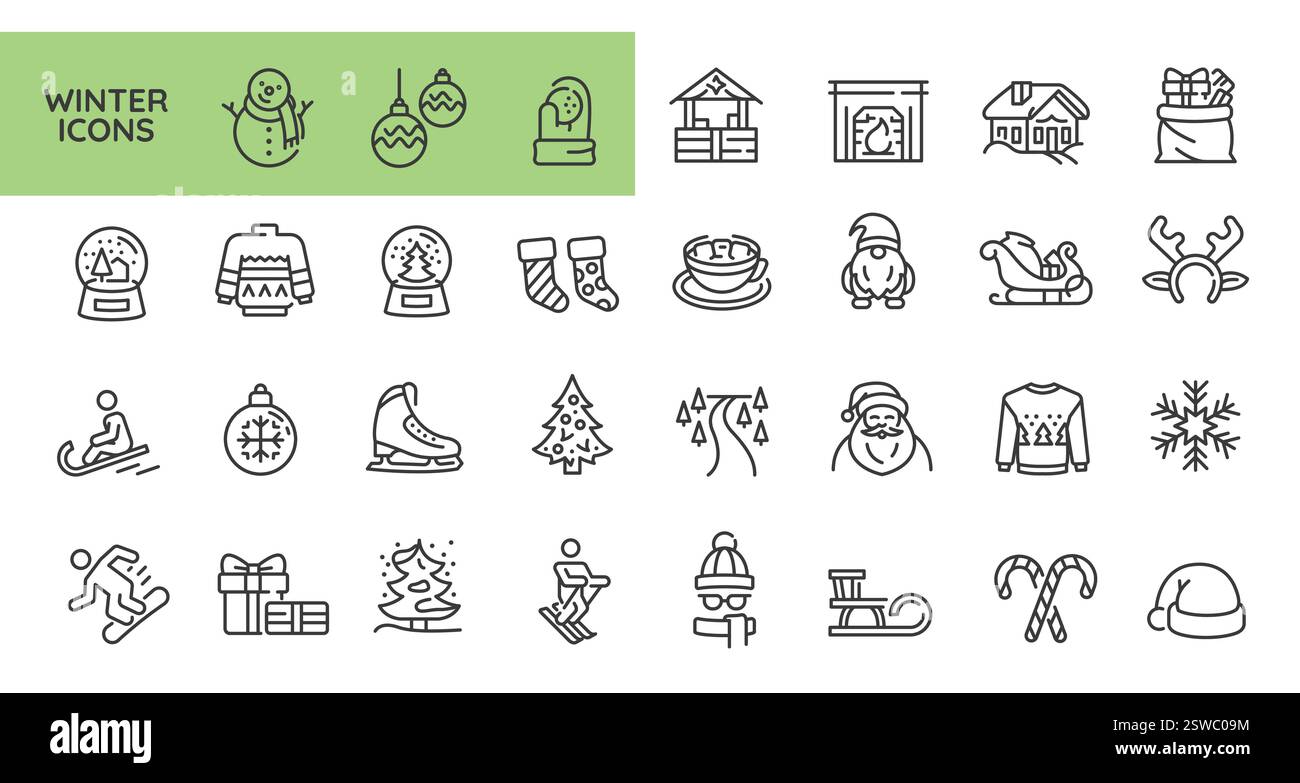 Winter Icon Set Stock Vector Image & Art - Alamy